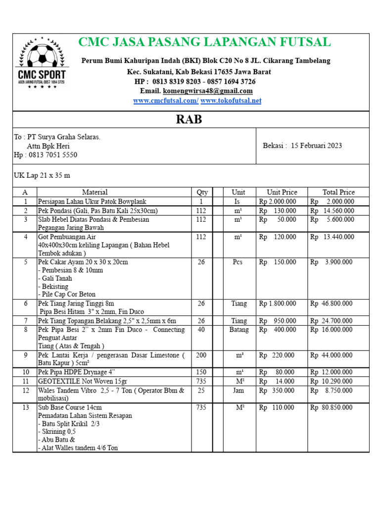 RAB Mini Soccer UK Lap 21 X 35 M | PDF