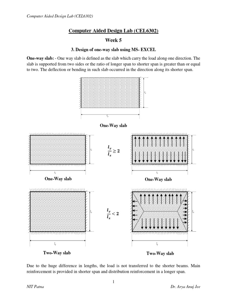 Tutorial - Week 5 - Design of One Way Slab | PDF | Beam (Structure ...