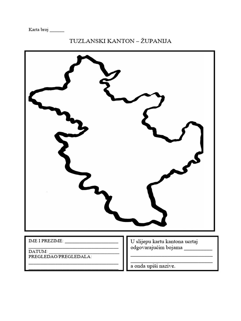 Slijepa Kart Tuzlanski Kanton | PDF