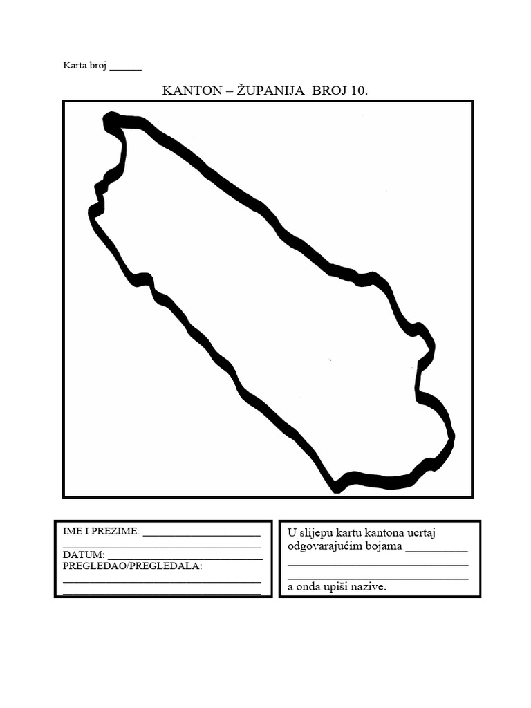 Slijepa Karta Kanton 10 | PDF