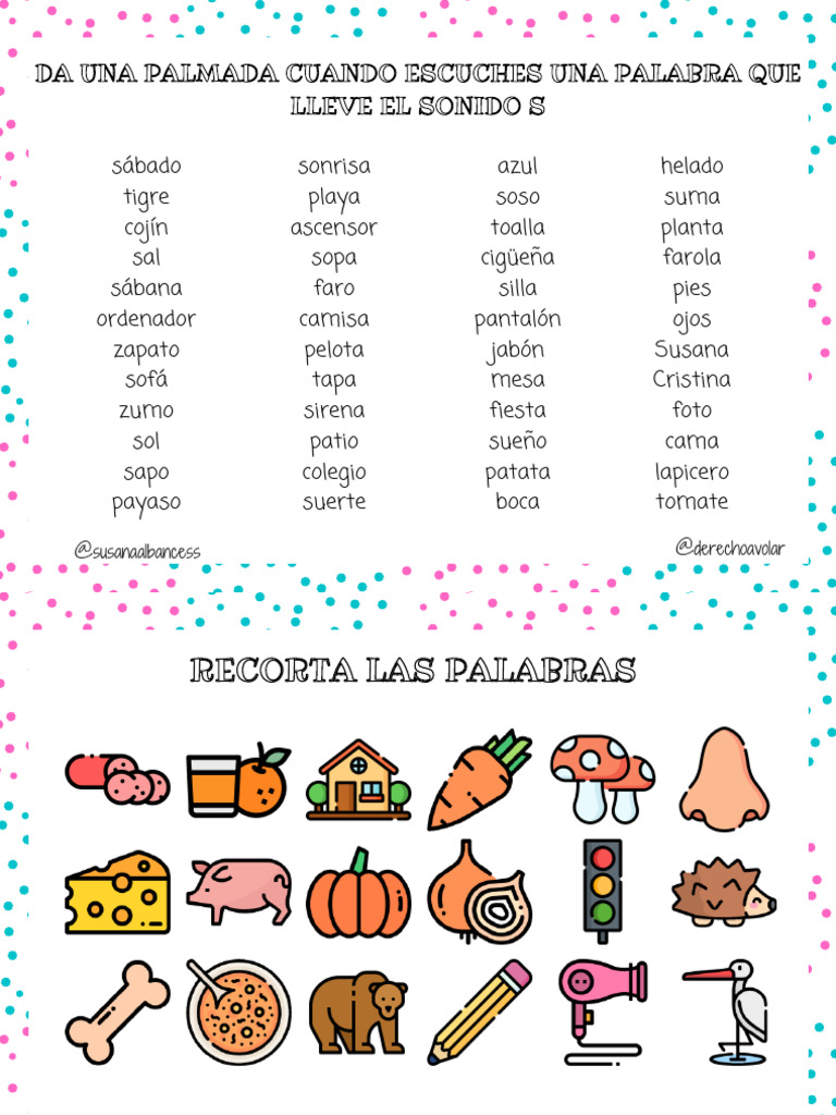 Actividades de Fonética con 'S' | PDF | Arte