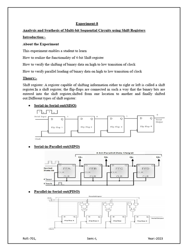 Shift Registers | PDF | Electrical Circuits | Digital Electronics