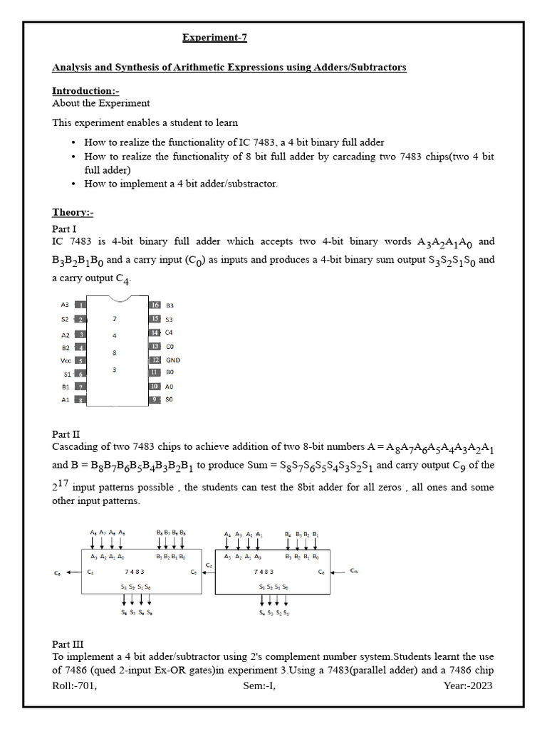 Adders&Subtractors | PDF | Electronic Design | Computer Engineering