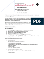 API Q1 Auditor Certification Overview | PDF | Auditor's Report | Audit