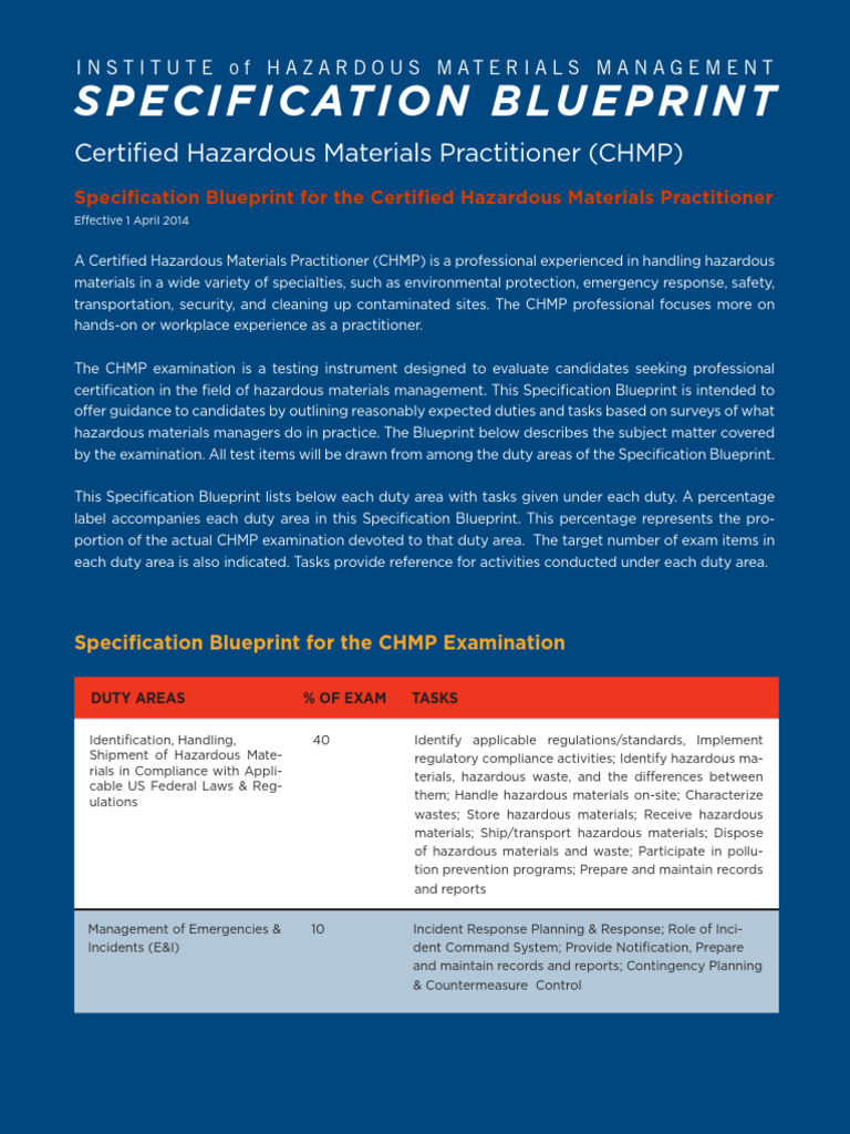 CHMP | PDF | Hazardous Waste | Waste