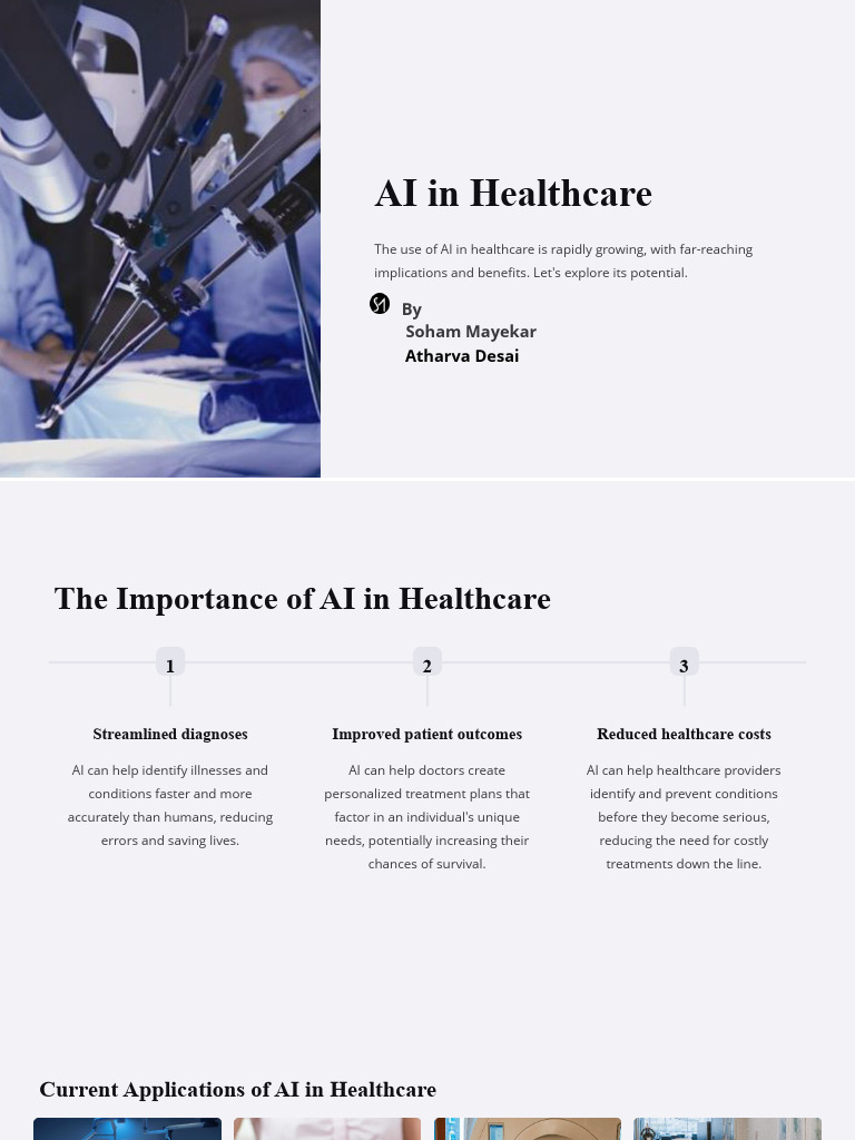 AI in Healthcare | PDF | Health Care | Medical Diagnosis