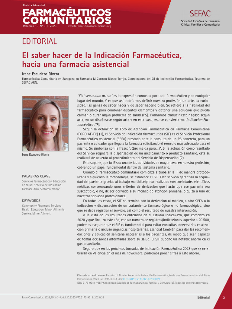 fc23 15 03 01 Editorial | PDF | Farmacia | Farmacéutico
