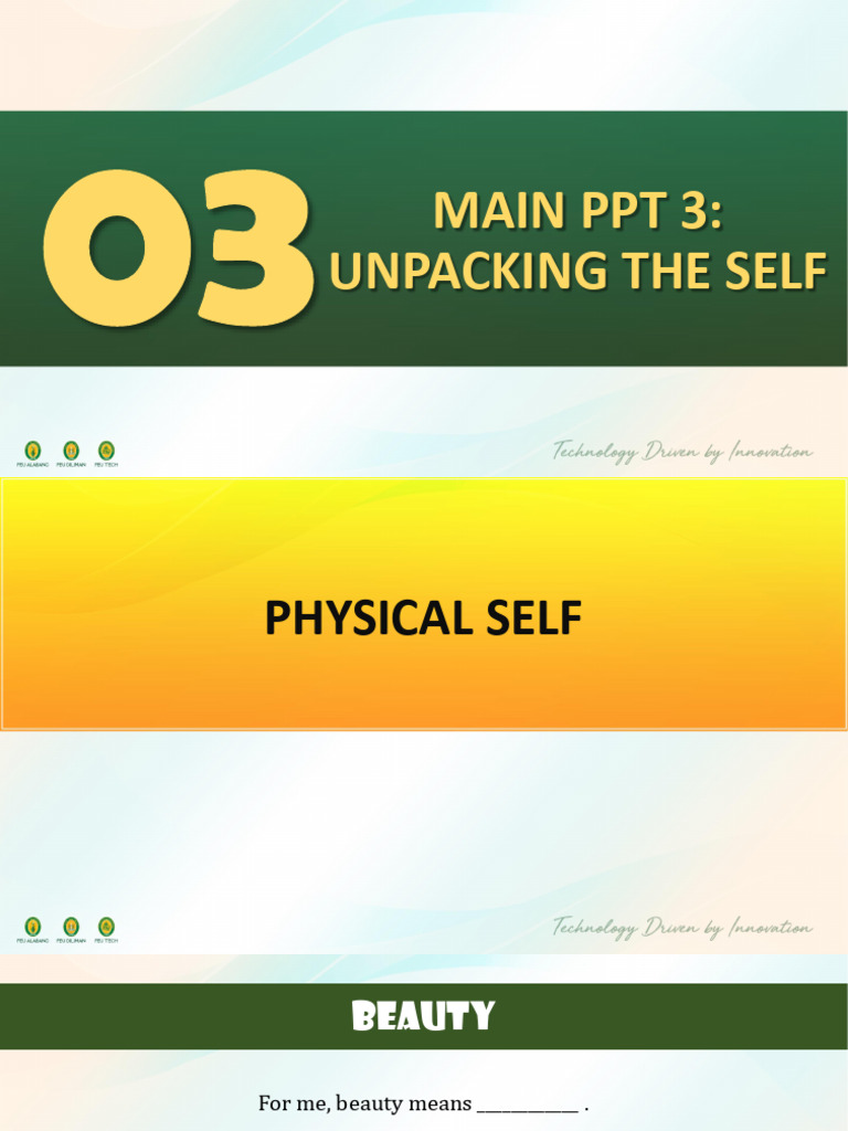 (M3-MAIN) Unpacking The Self | PDF | God | Body Image