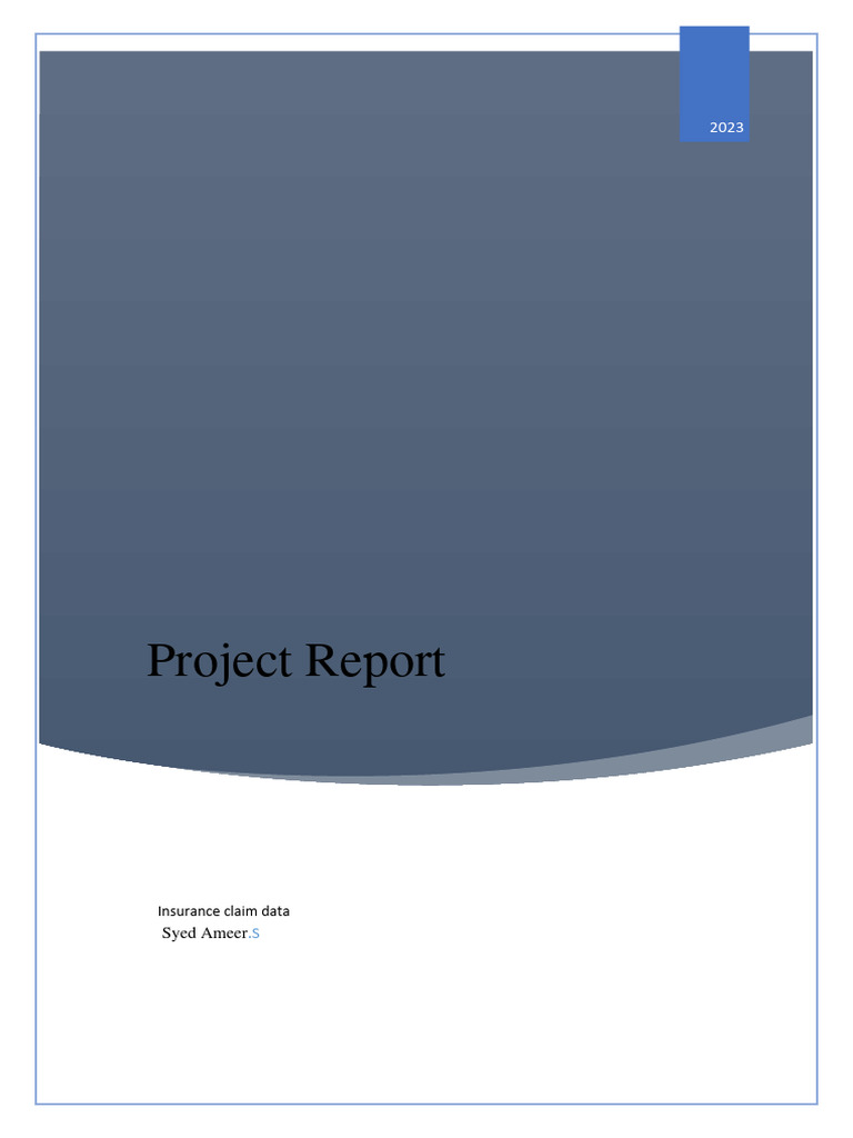 Insurance Claim Project | PDF | P Value | Skewness