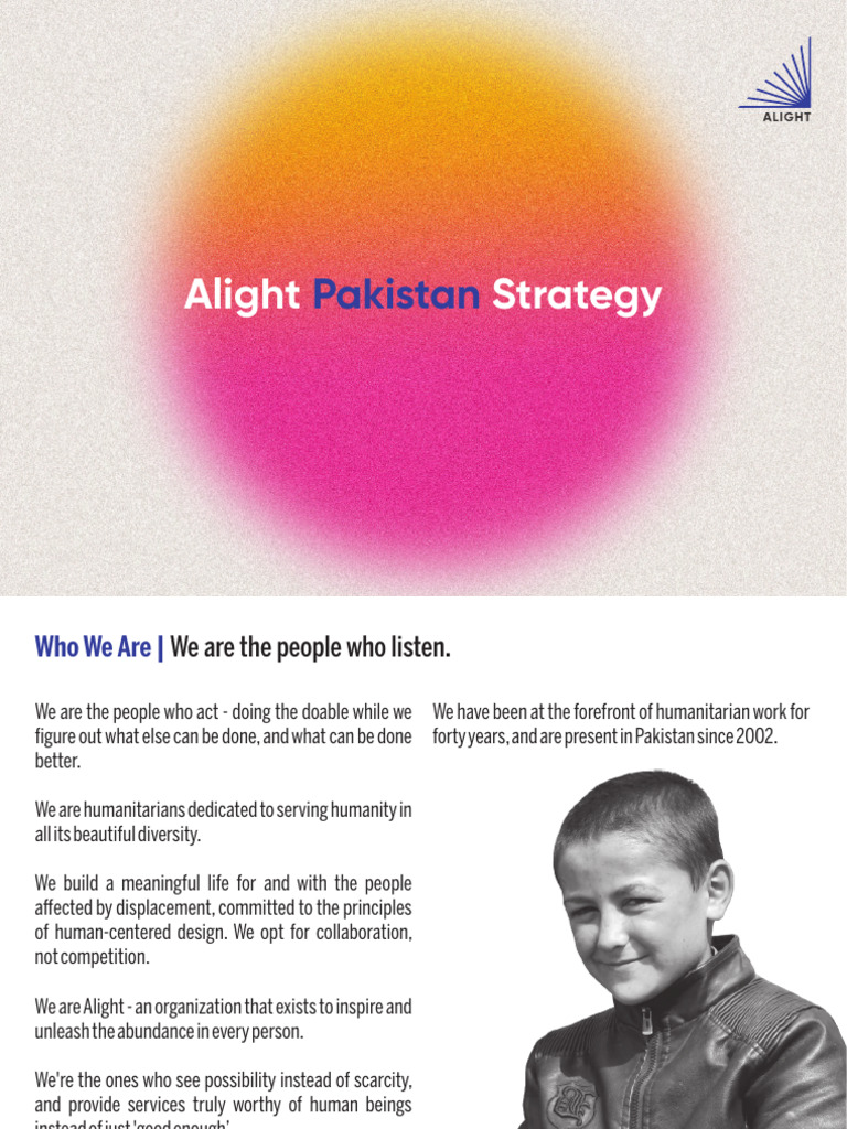 Alight Pakistan Startegy v-III | PDF | Internally Displaced Person ...