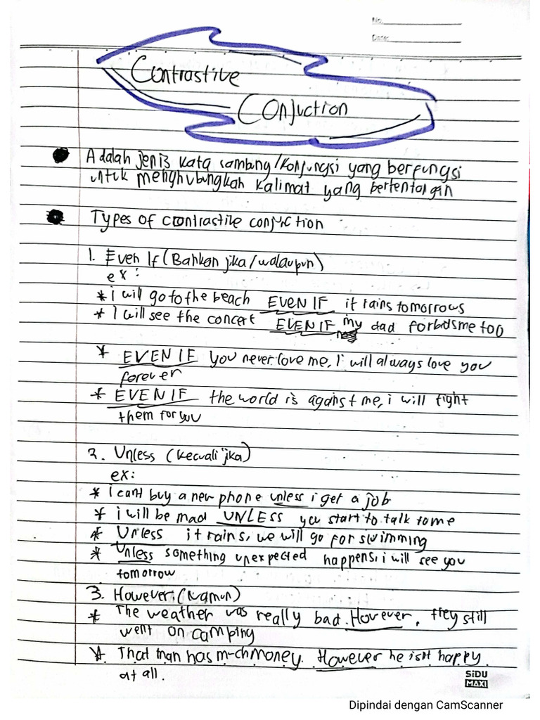 Contrastive Conjunction | PDF