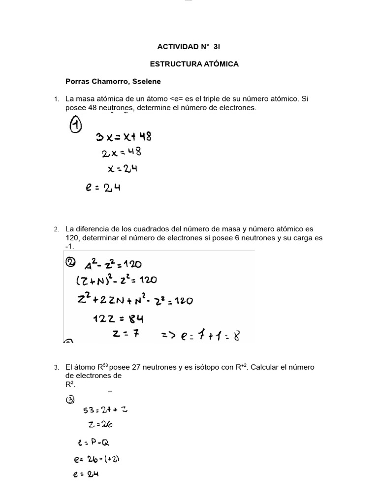 Quimica Tarea 3 4 | PDF