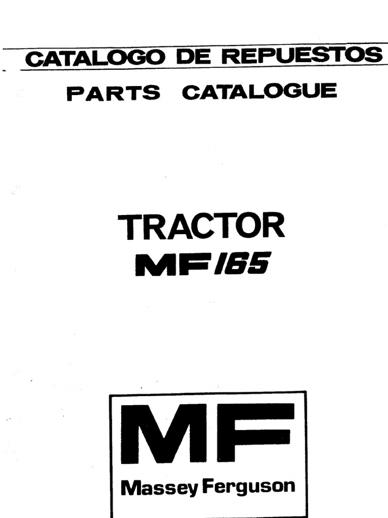 Despiece MF 165 | PDF
