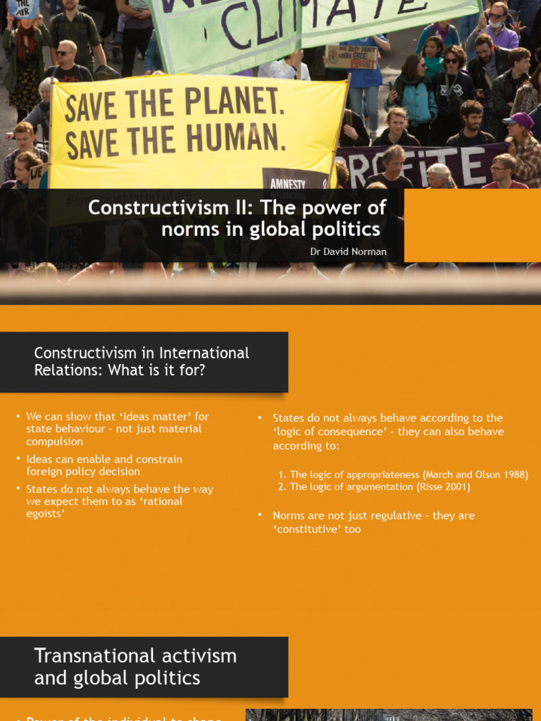 EIR Constructivism II 2023 | PDF | Advocacy | Political Science