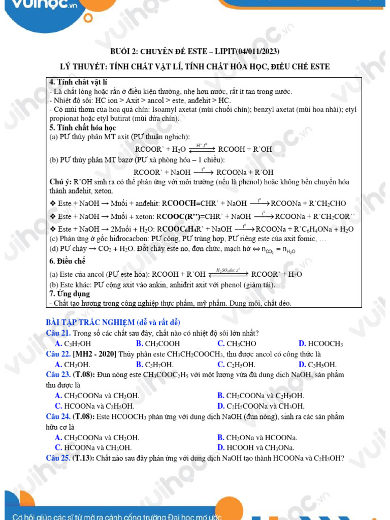 Bu I 2 (Hóa 12) | PDF