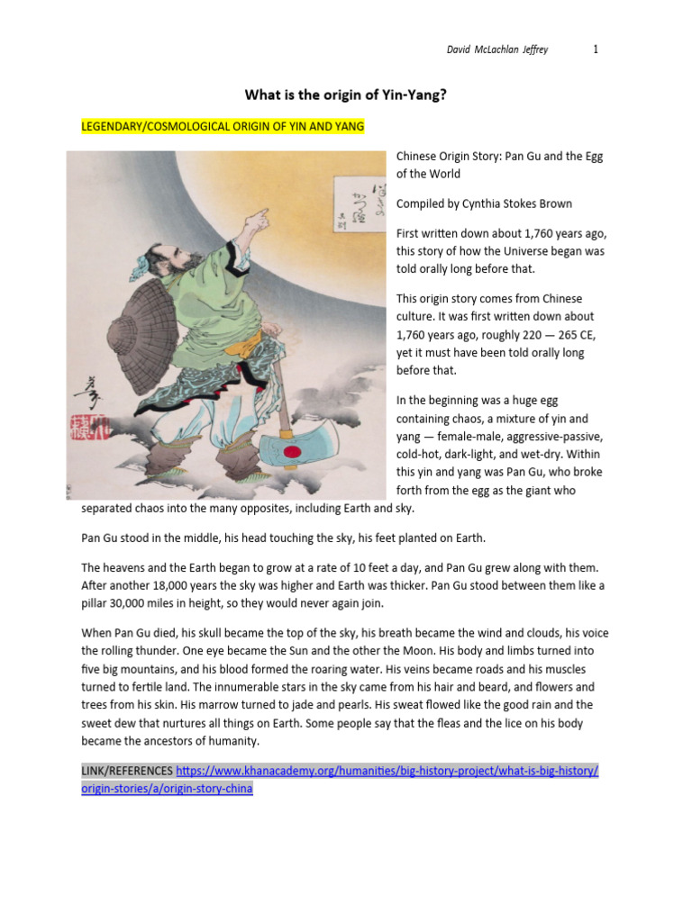 Origins of Yin-Yang in Chinese Culture | PDF | Yin And Yang | Laozi