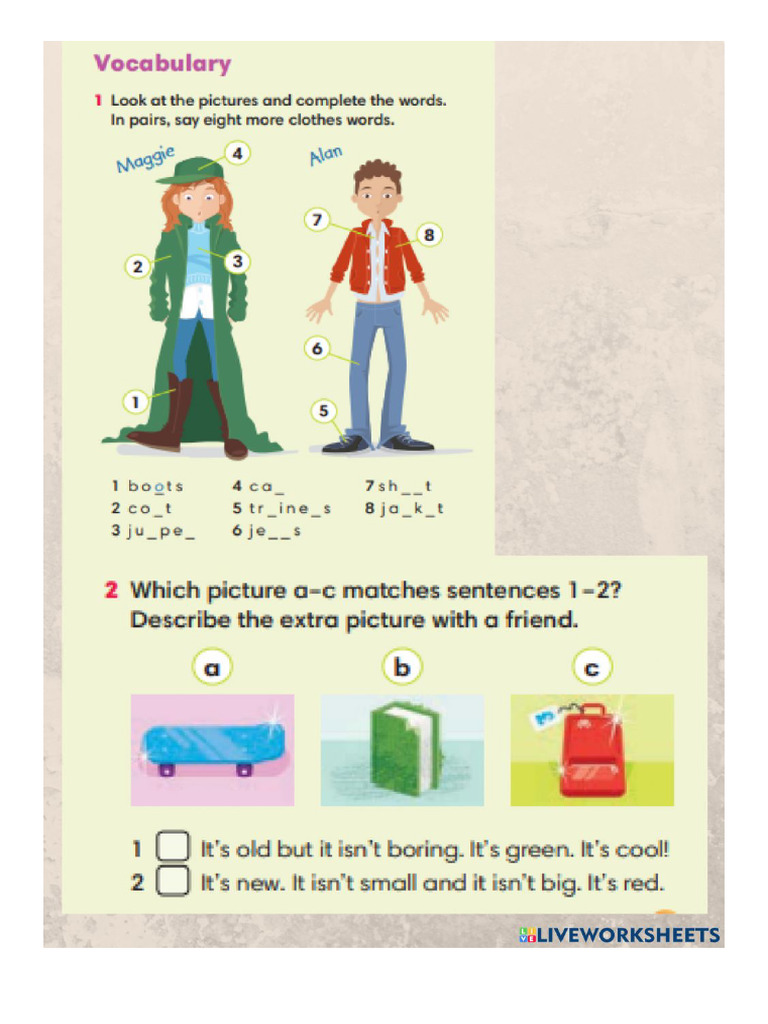 Academy Stars 1 Unit 2 Revision | PDF