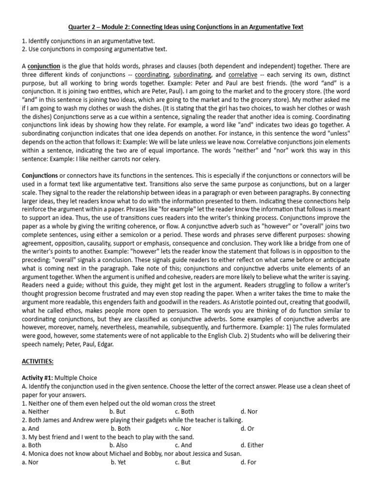 Quarter 2 Week 2 | PDF | Syntax | Linguistics