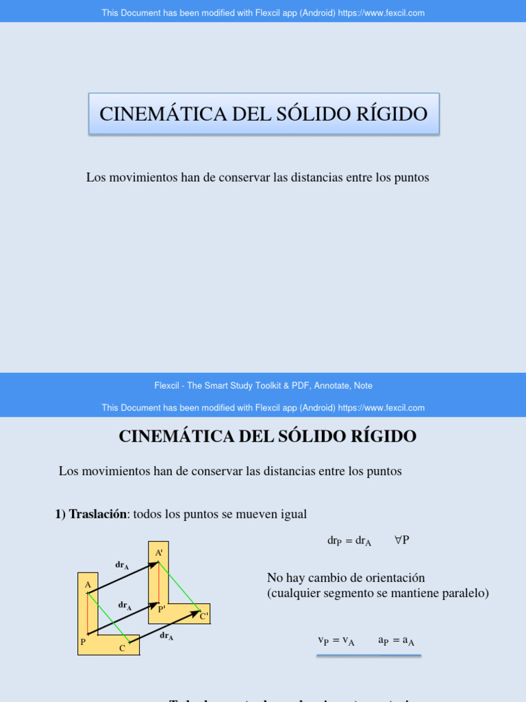 Clase 15 - Cinematica Del Solido Rigido. | PDF | Cinemática | Aceleración