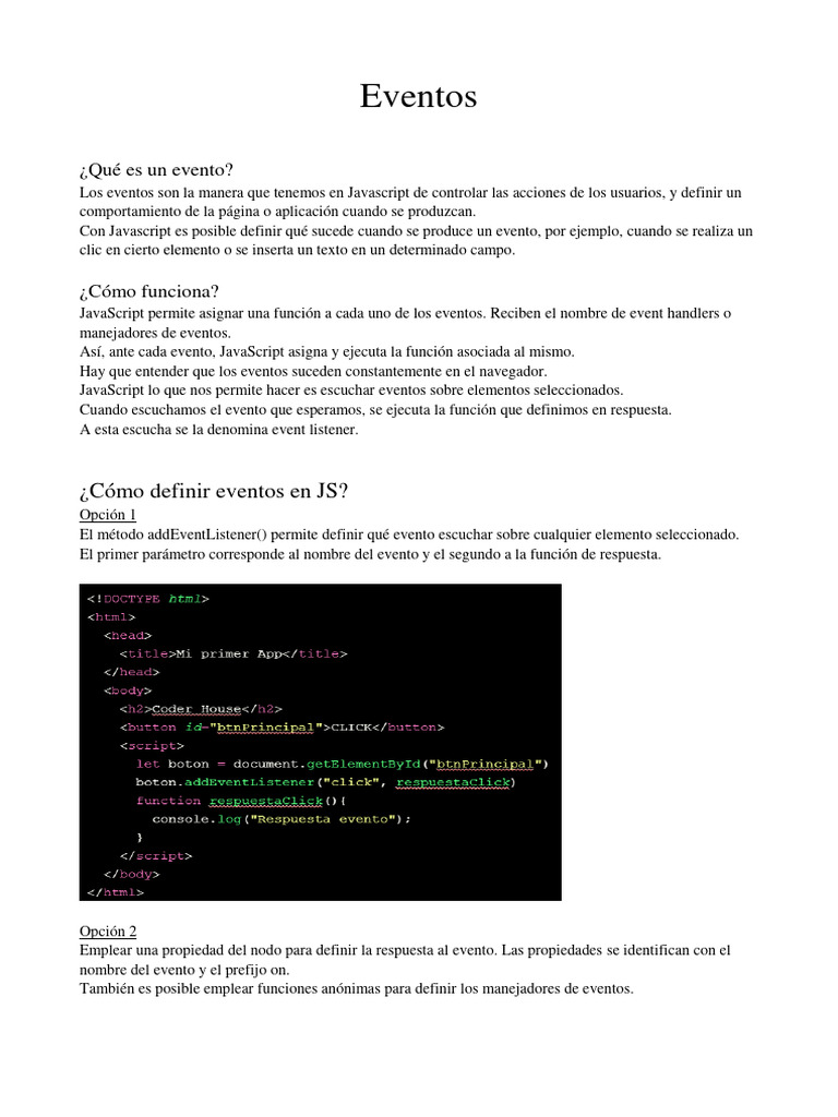 9 - Eventos | PDF | Script Java | Tecnologías de la información