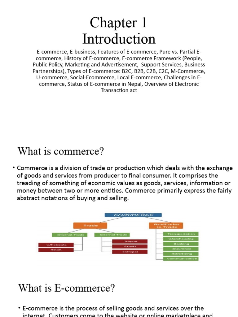 Chapter 1 Introduction To E-Commerce | PDF | E Commerce | Electronic Business