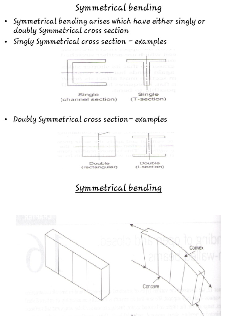 Understanding Symmetrical Bending in Beams | PDF | Bending | Beam ...