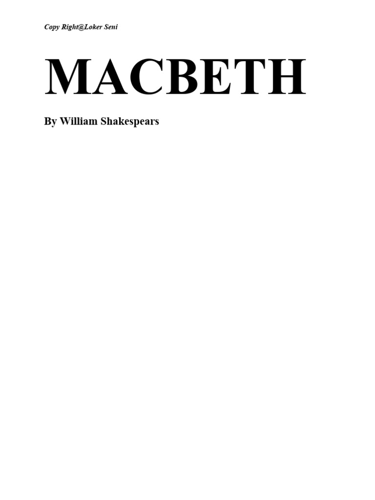 MACBETH | PDF | Macbeth