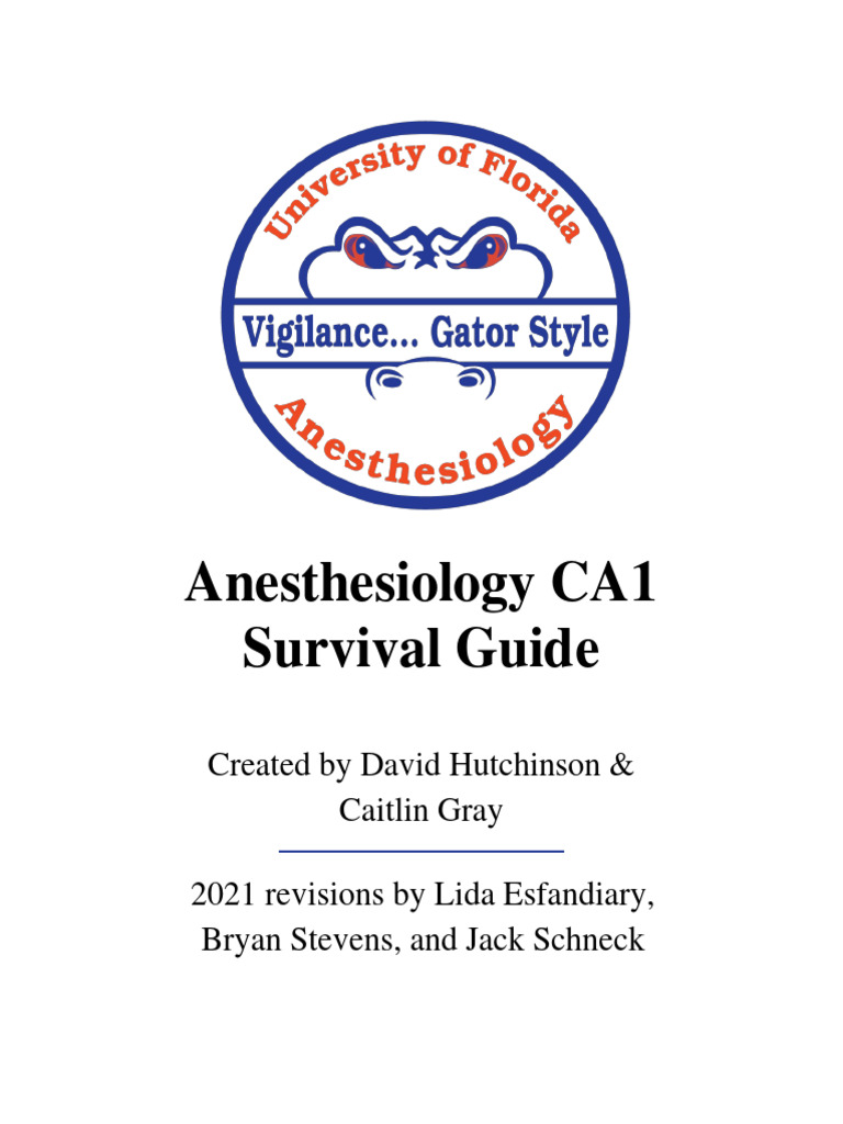 Stanford CA-1 Anesthesia Survival Guide | PDF | Heat Transfer ...