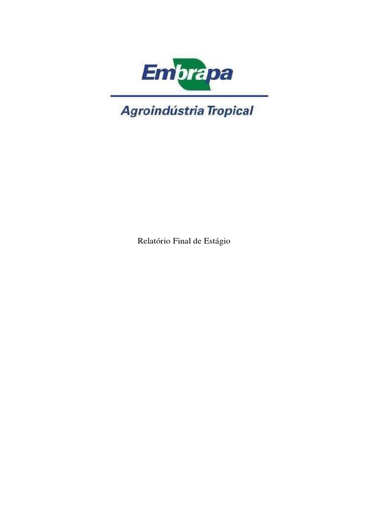 Relatório de Estágio Final- Embrapa 2023 | PDF | Titulação | Química