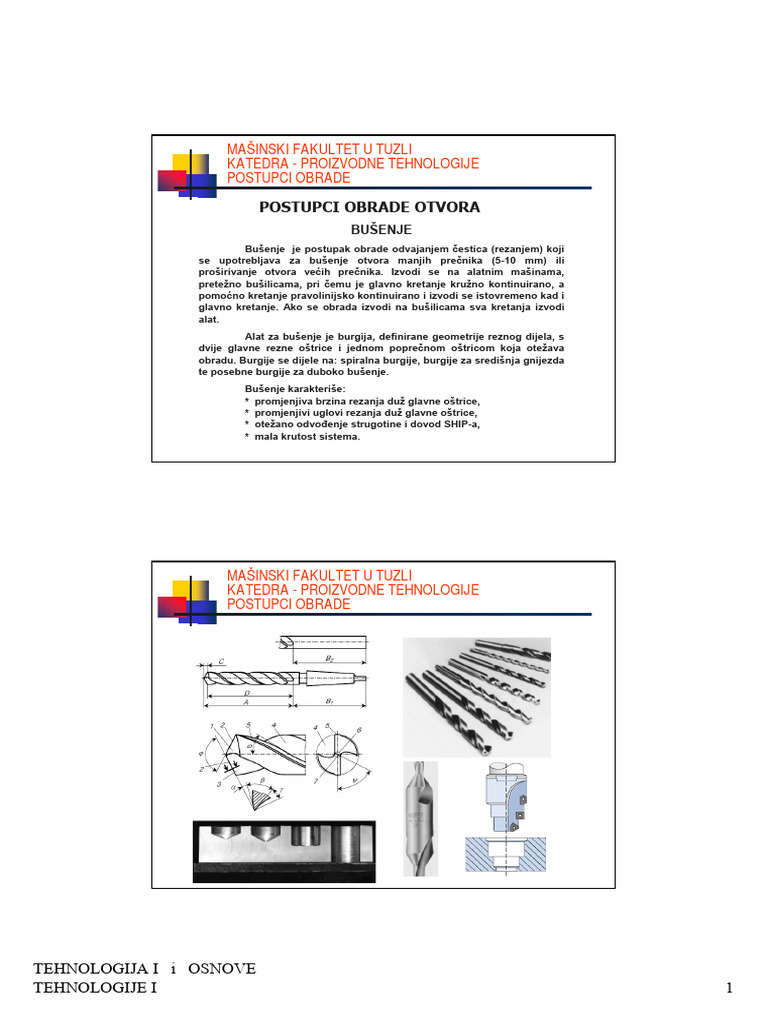 POSTUPCI OBRADE Busenje Brusenje | PDF