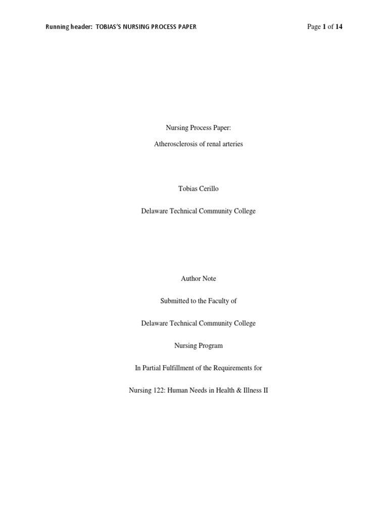 TOBIAS - Nursing Process Paper Fall 2011 - FINAL GRADED Corrections ...