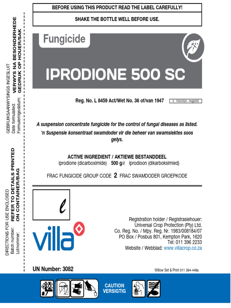 Iprodione 500 SC Fungicide Guidelines | PDF