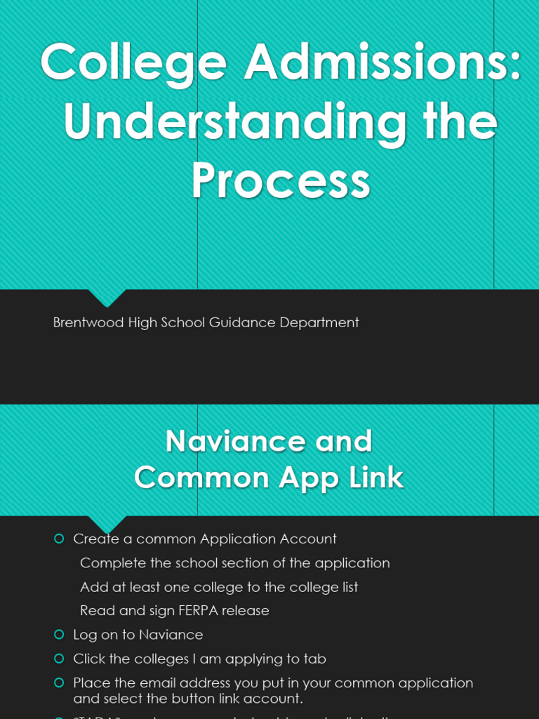 College Admissions Information | PDF | College Admissions In The United ...
