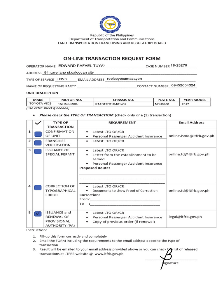 LTFRB Online-1 | PDF