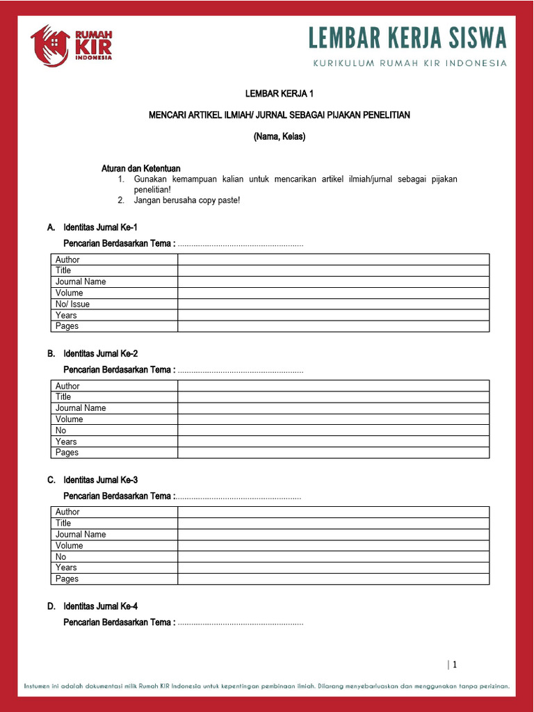 Lembar Kerja 1 | PDF