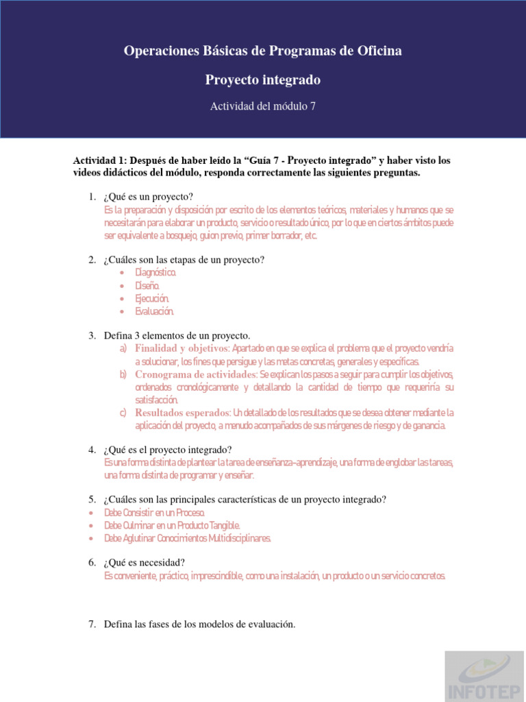 Actividad - Modulo 7 | PDF | Business | Evaluación