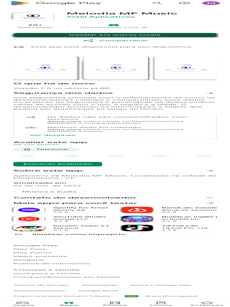 Melodia MF Music - Apps No Google Play | PDF | Aplicativo para celular | Spotify
