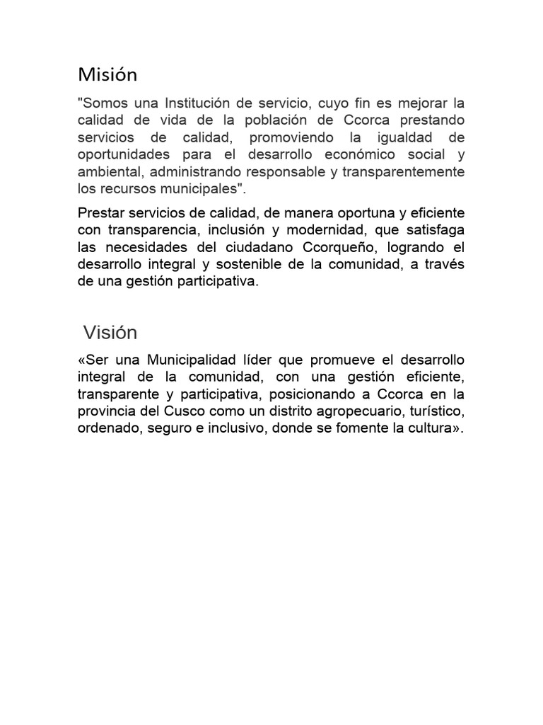 Misión Y Vision Pdf