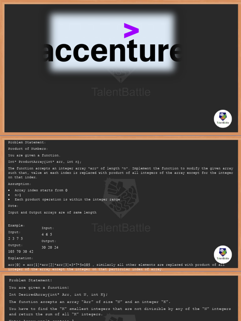 Accenture Coding Part 1 | PDF | Integer (Computer Science) | Function (Mathematics)