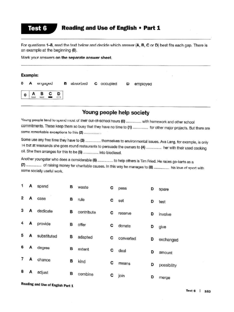 UoE and Reading FFS Test 6 | PDF