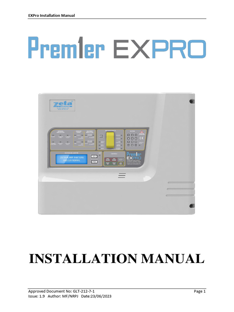 EX PRO Installation Manual | PDF | Relay | Printed Circuit Board