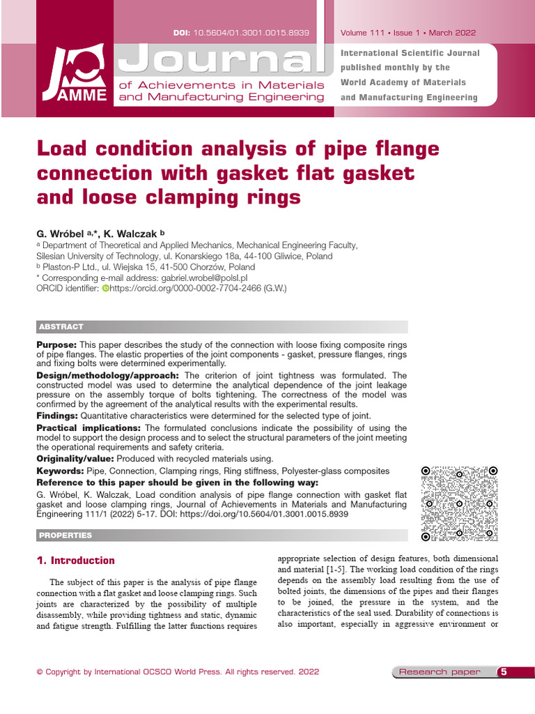 Load Condition Analysis of Pipe Fla | PDF | Mechanics | Materials