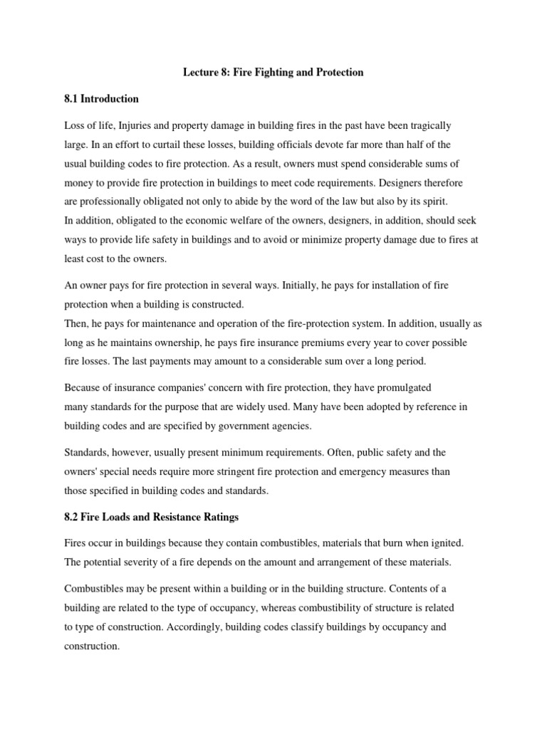 Lecture 8 Fire Fighting and Protection Degree | PDF | Fire Sprinkler ...