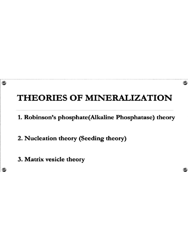 Theories of Mineralisation | PDF