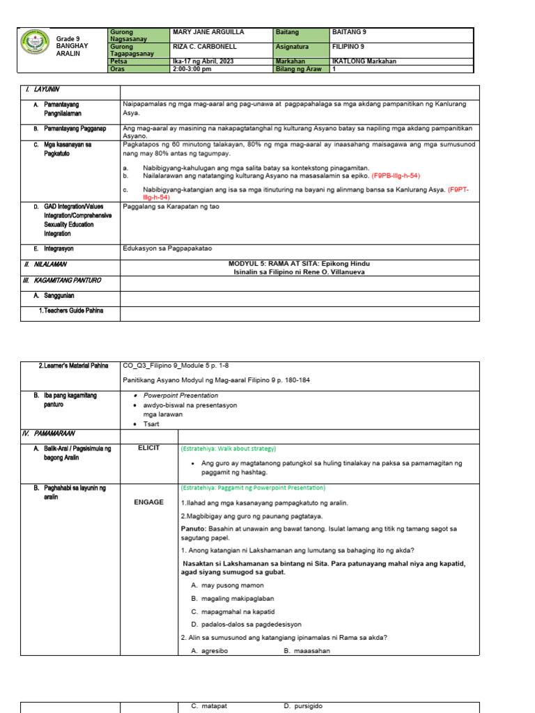 DLP Rama at Sita | PDF