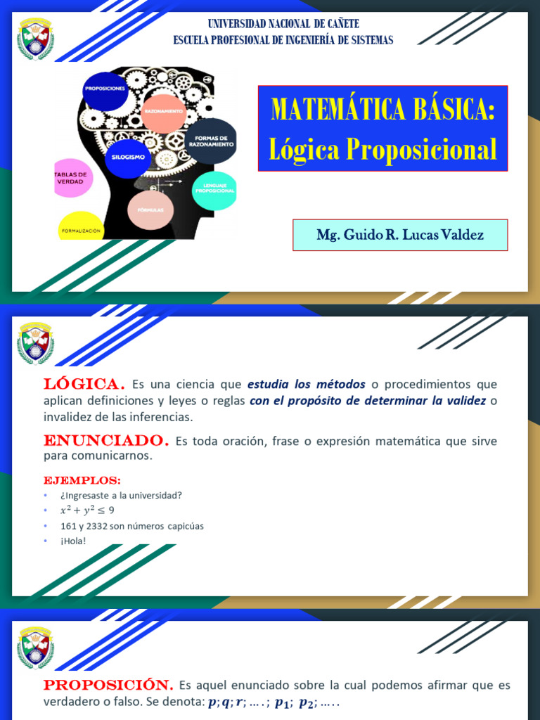Lógica Proposicional | PDF | Proposición | Álgebra de Boole