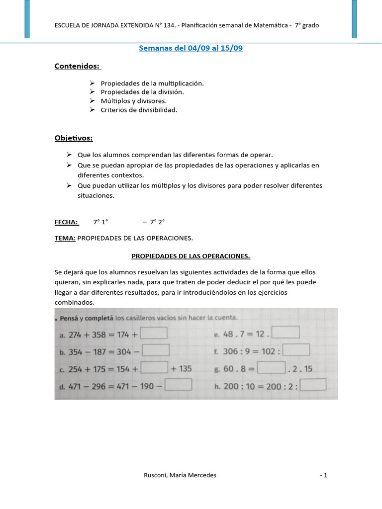 Matemática 7° 1° y 2° - 3 | PDF