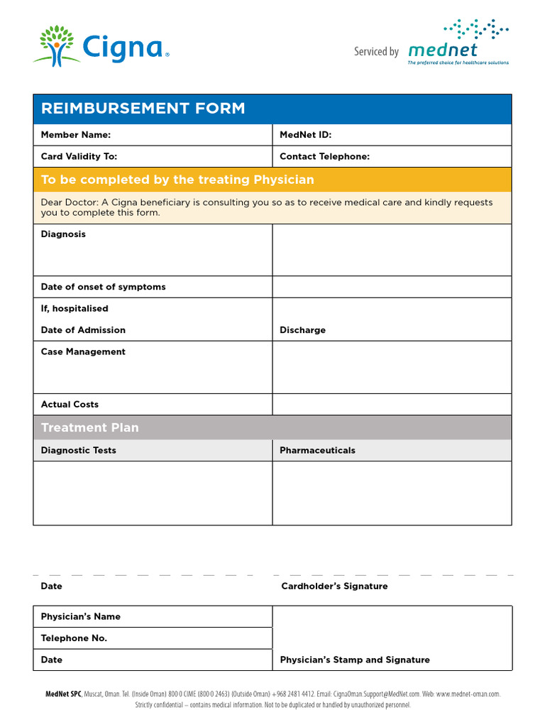 Reimbursement Form English | PDF | Finance & Money Management