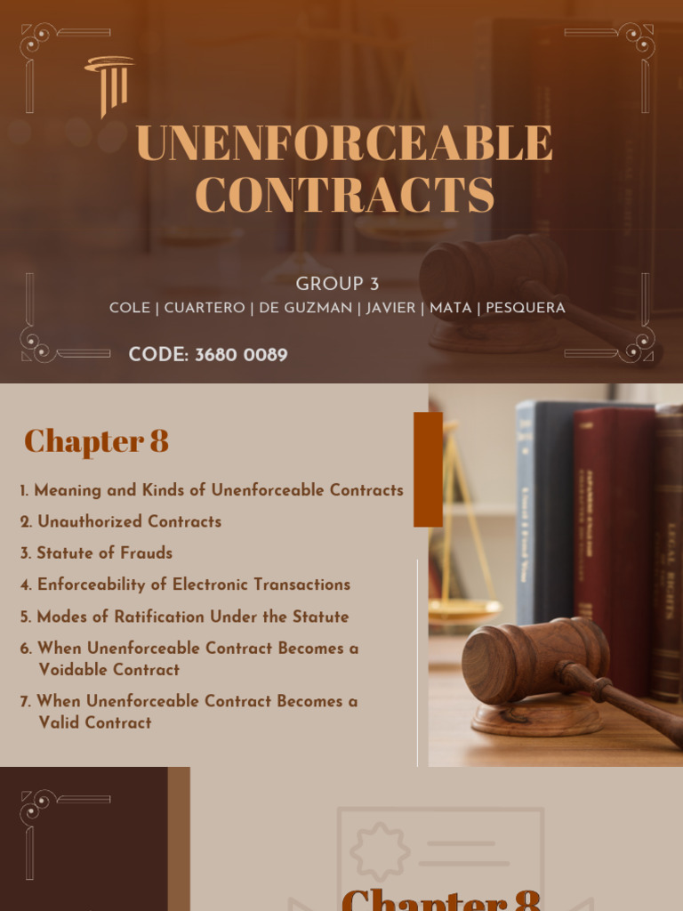 Mgt 161 Unenforceable Contracts Pdf Business Law Consent