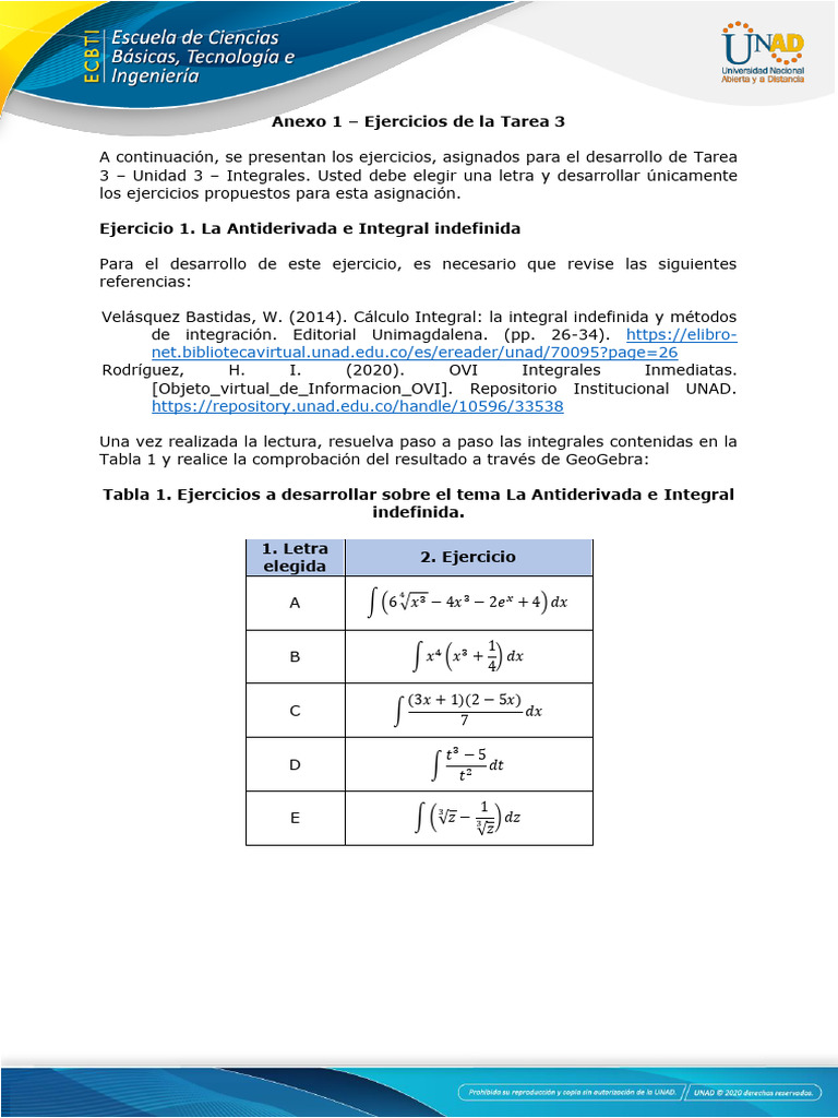 Anexo 1 - Ejercicios de La Tarea 3 | PDF | Integral | Fuerza